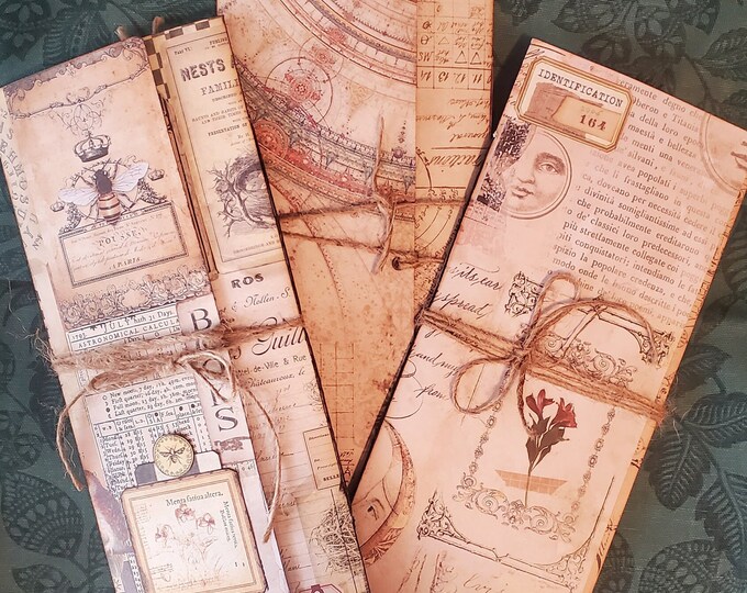 Junk Journal Pocket Folders Filled With Ephemera - Etsy