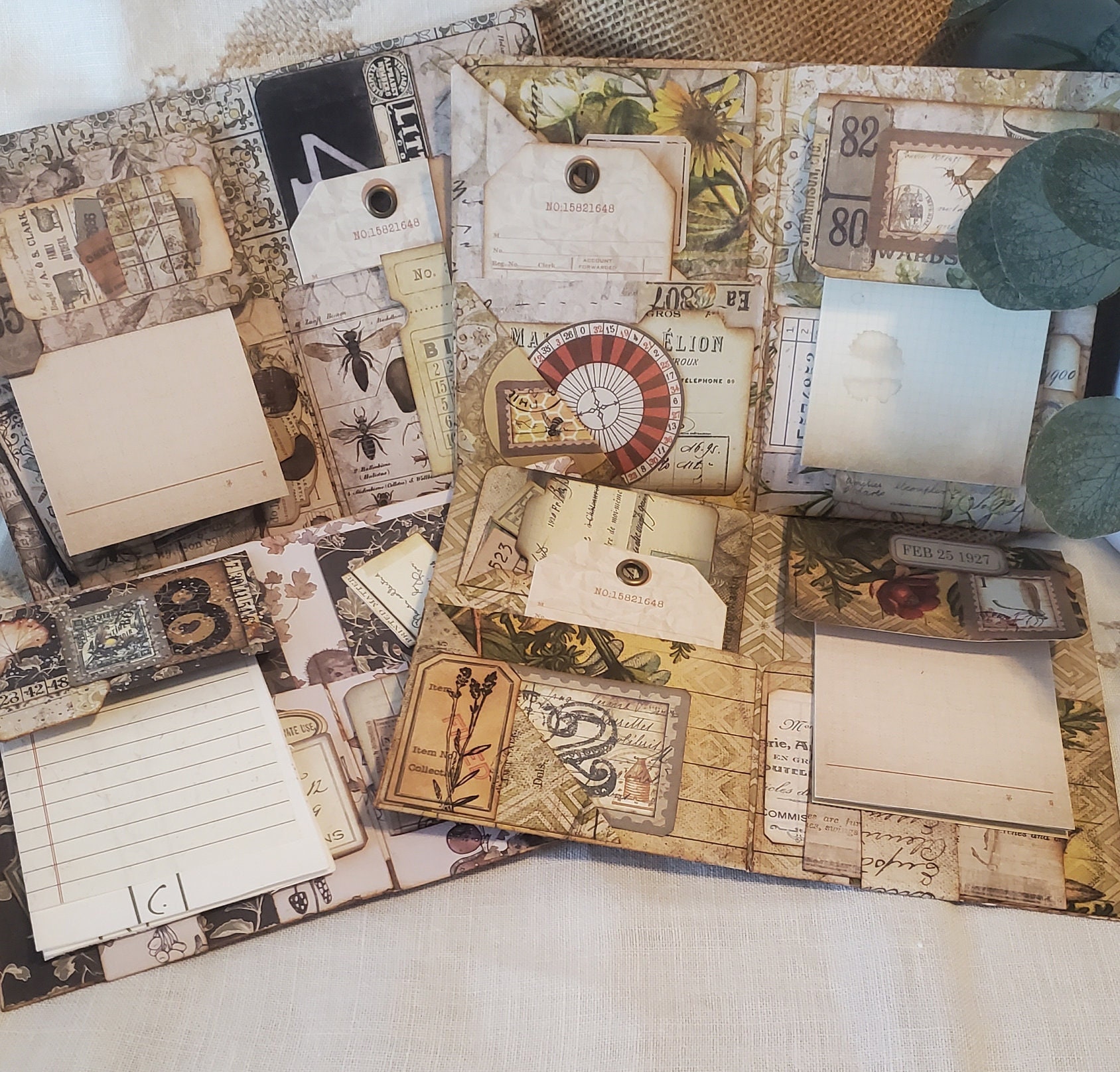 Junk Journal Pocket Folders Filled With Ephemera - Etsy