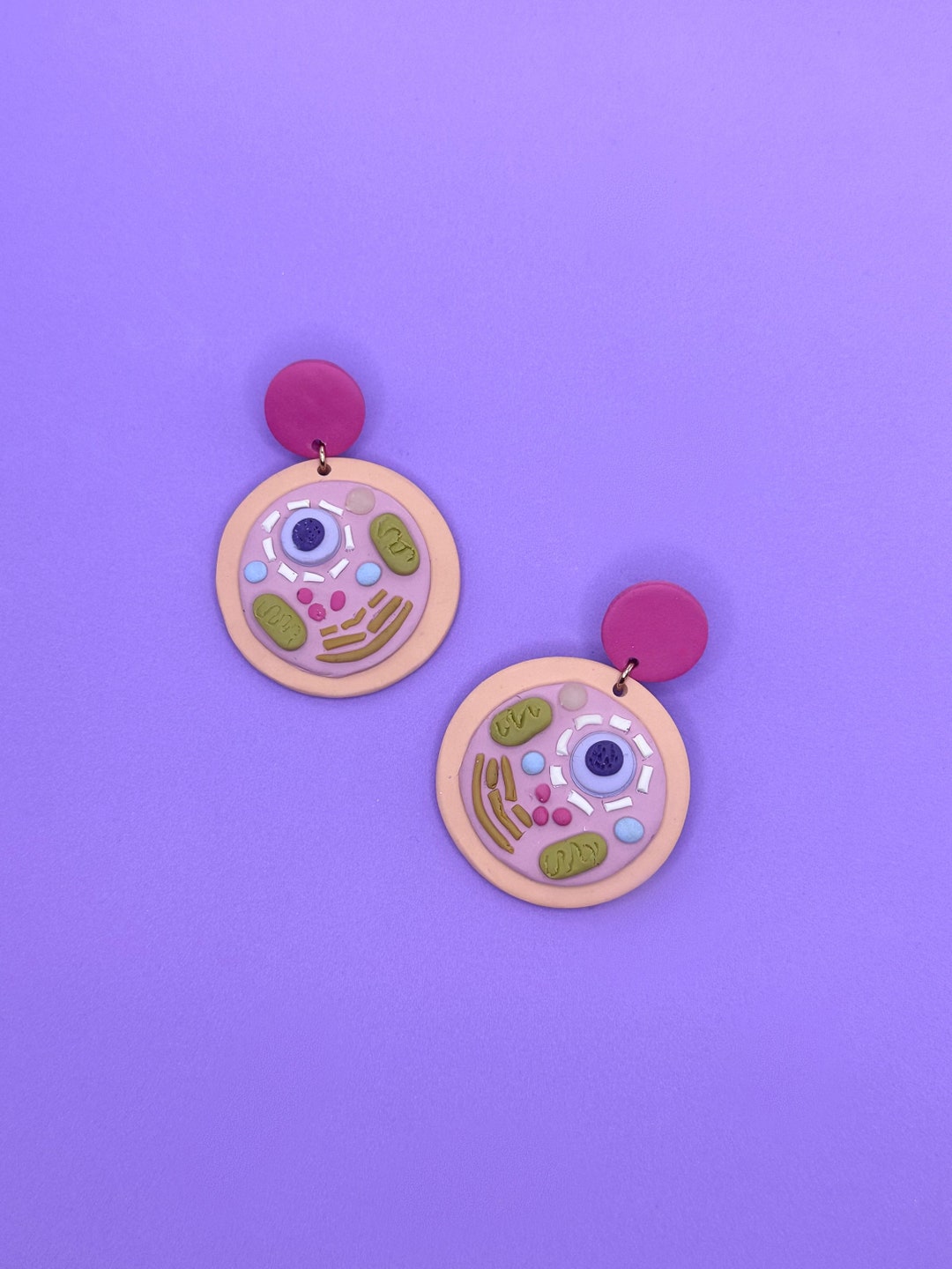 BACK TO SCHOOL | Cell Diagram Science Teacher Clay Earrings - Etsy