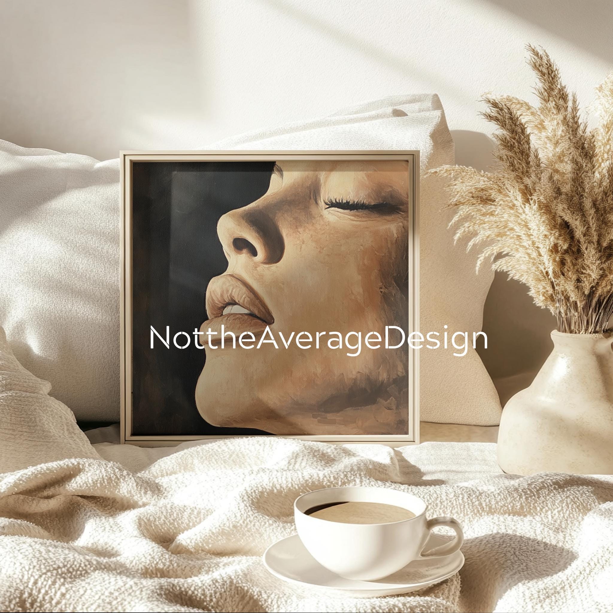 1x1 Square Frame Canva PSD Mockup Template, Poster Wall Art Photo ...