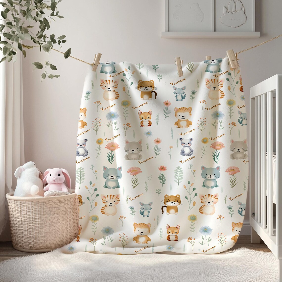 Baby Blanket Mockup Canva PNG PSD Smart Object, Bundle Ready to Use ...