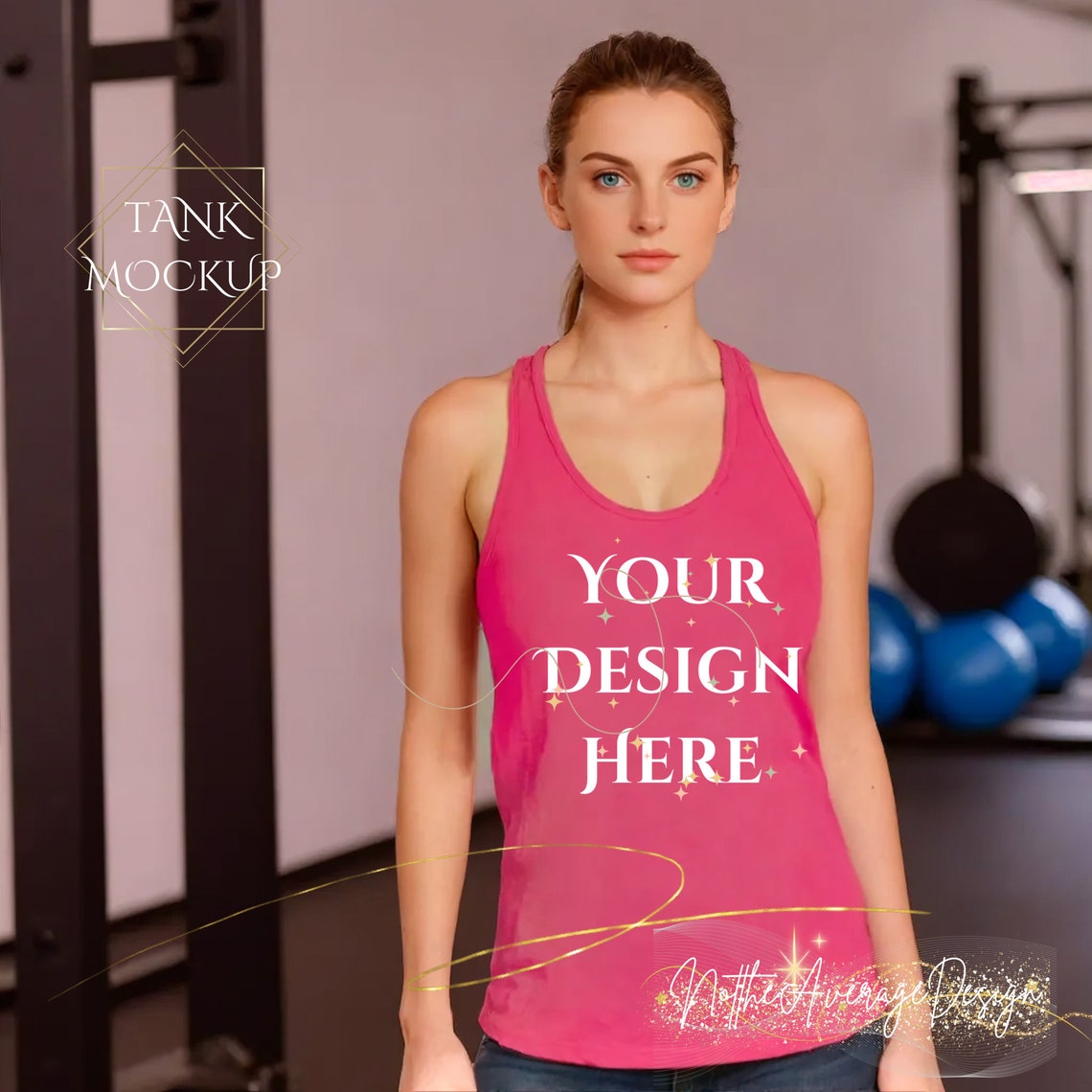 Raspberry Tank Top Mockup PNG, Women's Ideal Racerback Tank Sleeveless ...