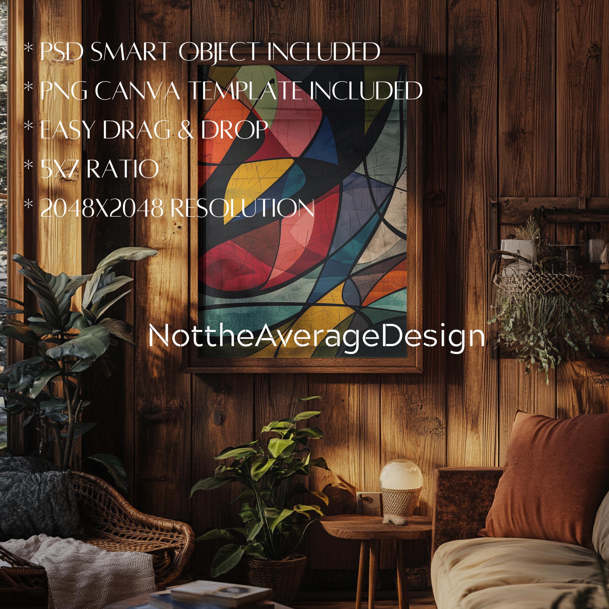 5x7 Frame Canva PSD Mockup Template, Poster Wall Art Photo Painting ...