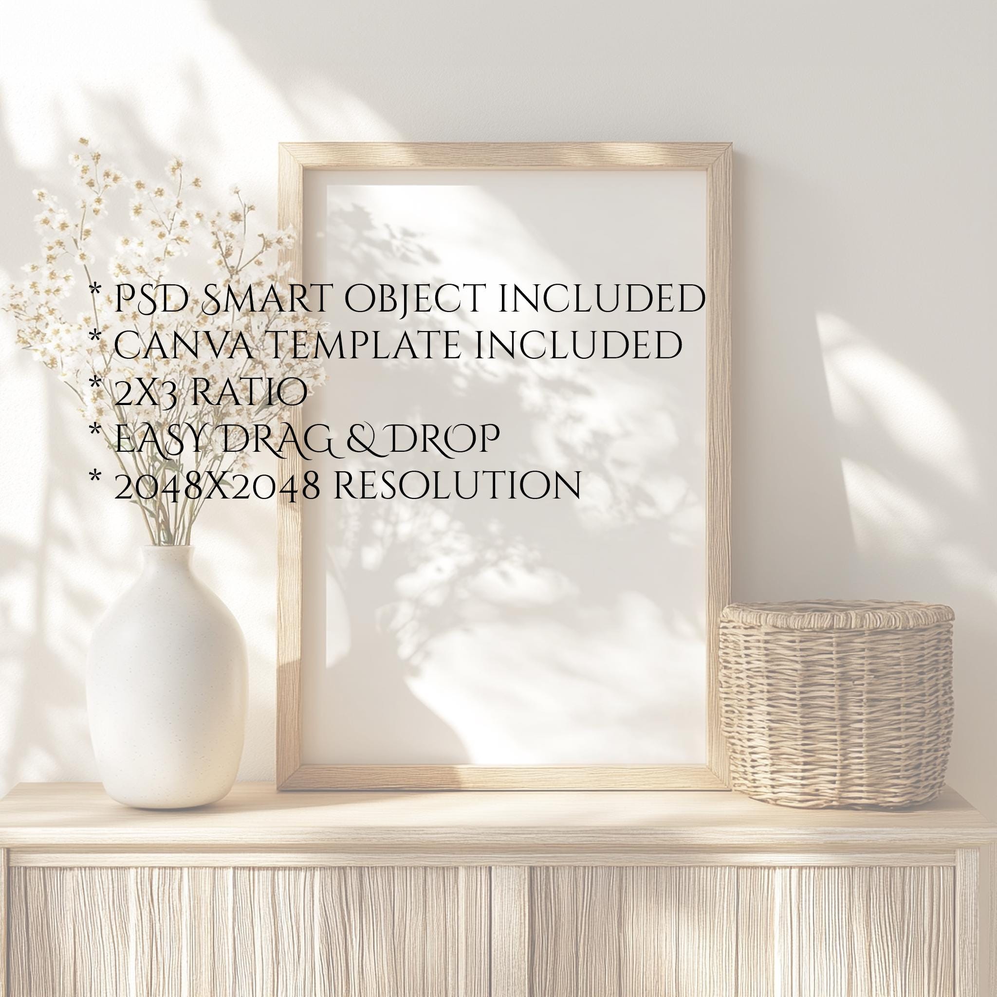 2x3 Frame Canva PSD Mockup Template, Poster Wall Art Photo Painting ...