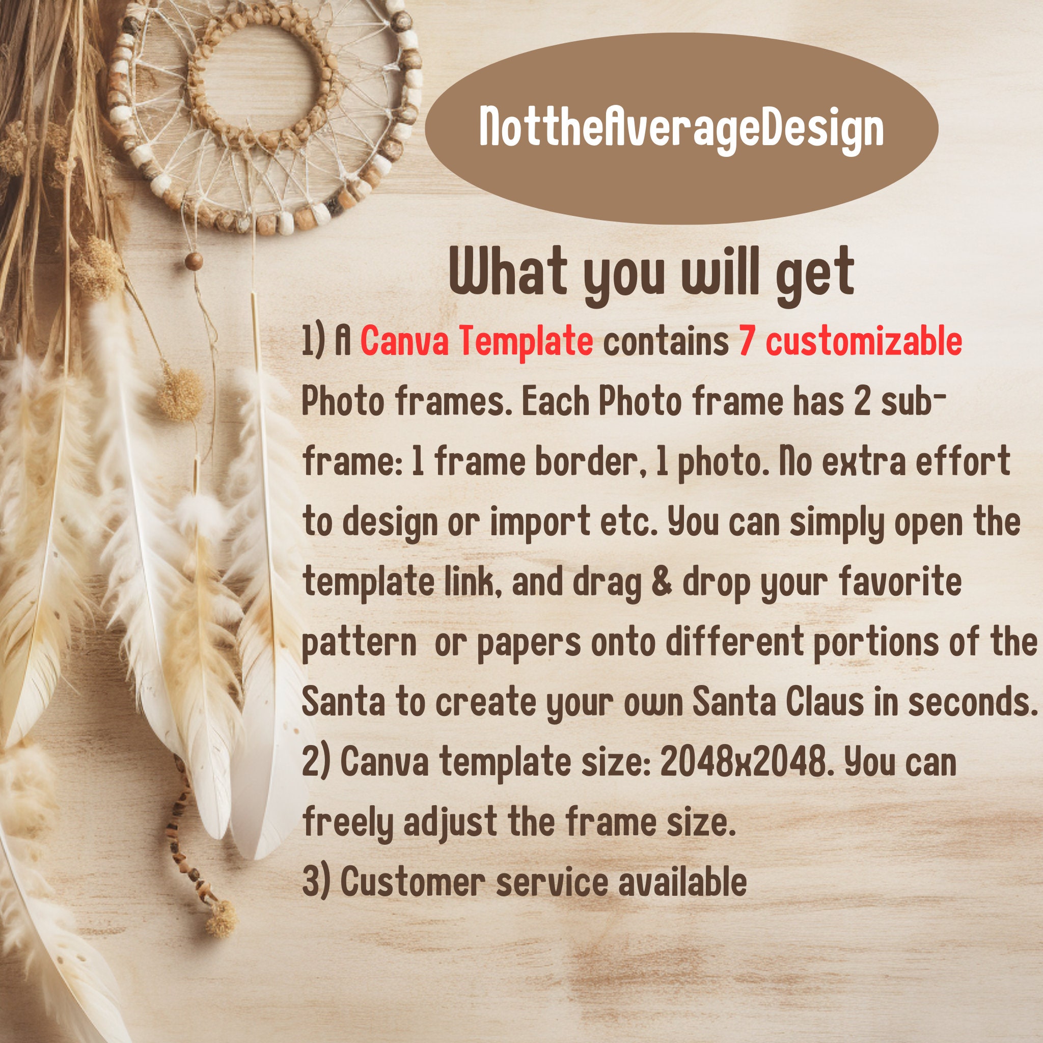 DIY Photo Frame Canva Template, 7 Drag & Drop Frames Pattern Element ...