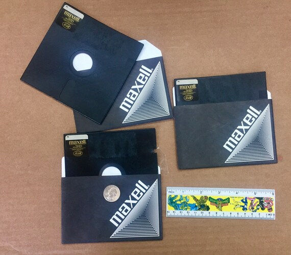 Diskette 5 1/4 Floppy Disk Set of Three Old Floppy - Etsy