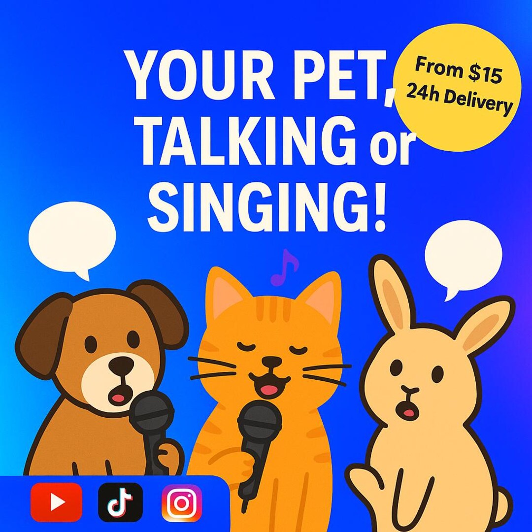 Custom Talking or Singing Pet Video – Make Your Pet Speak or Sing! - Etsy