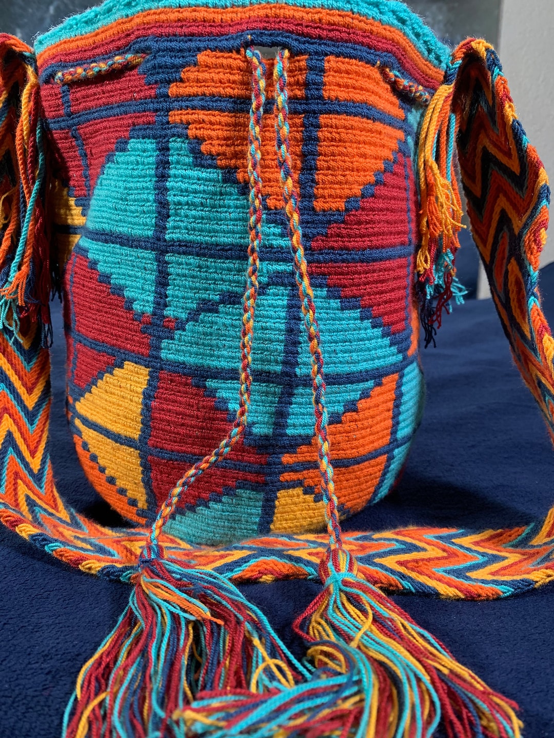 Wayuu Mochila Bag. Original Crochet Crossbody, Handmade Colombian ...