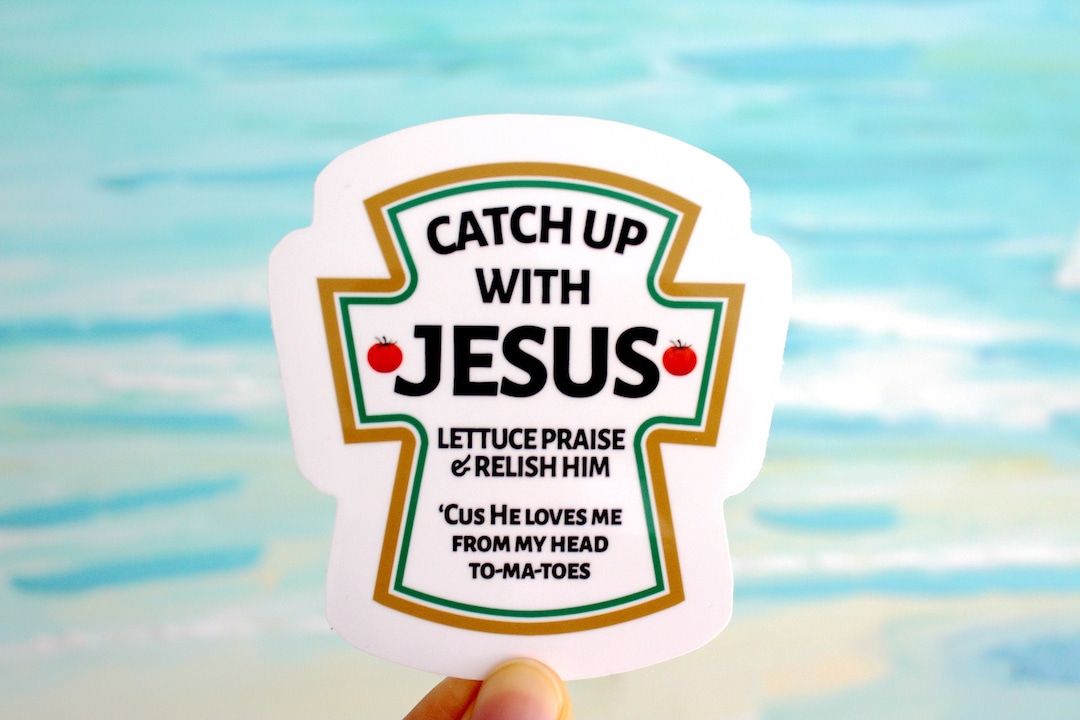 5 Stickers Pack Jesus Stickers Catch up With Jesus - Etsy