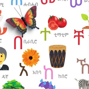 Amharic Alphabet Poster - Etsy