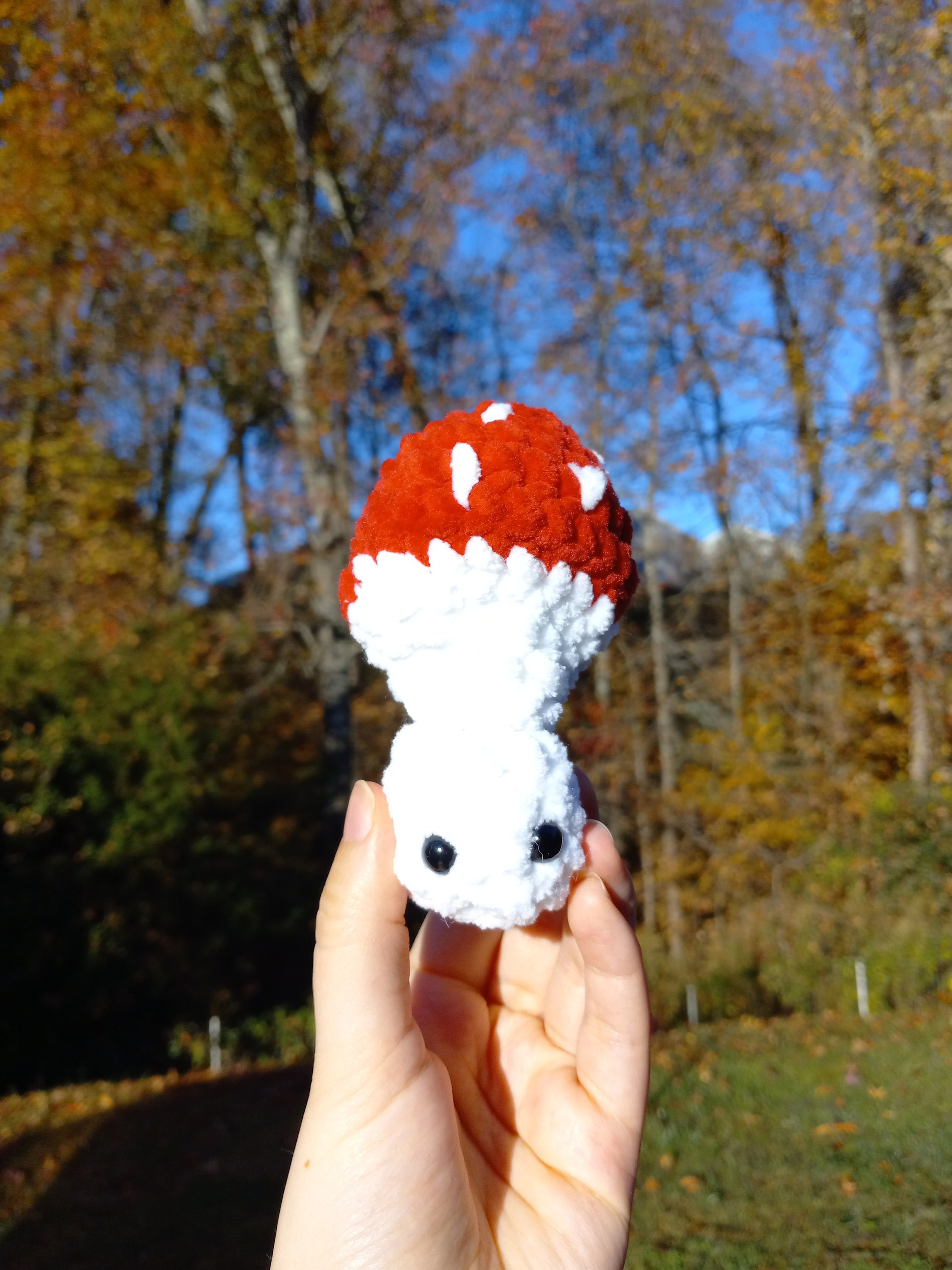 Crochet Amigurumi Mini Mushroom Pop-it Toy Stress Relief Fidget Toy ...