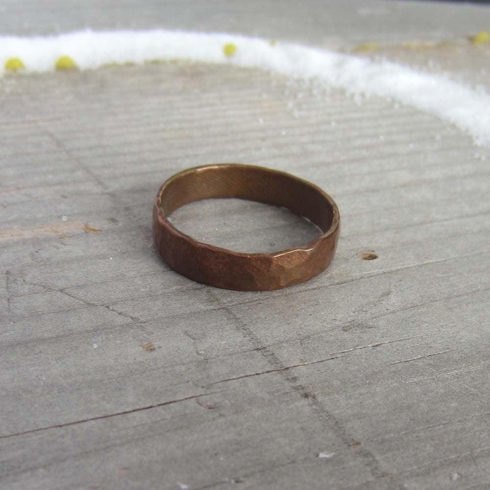 Natural Copper Ring Hammered Copper Ring Tarnished Copper - Etsy