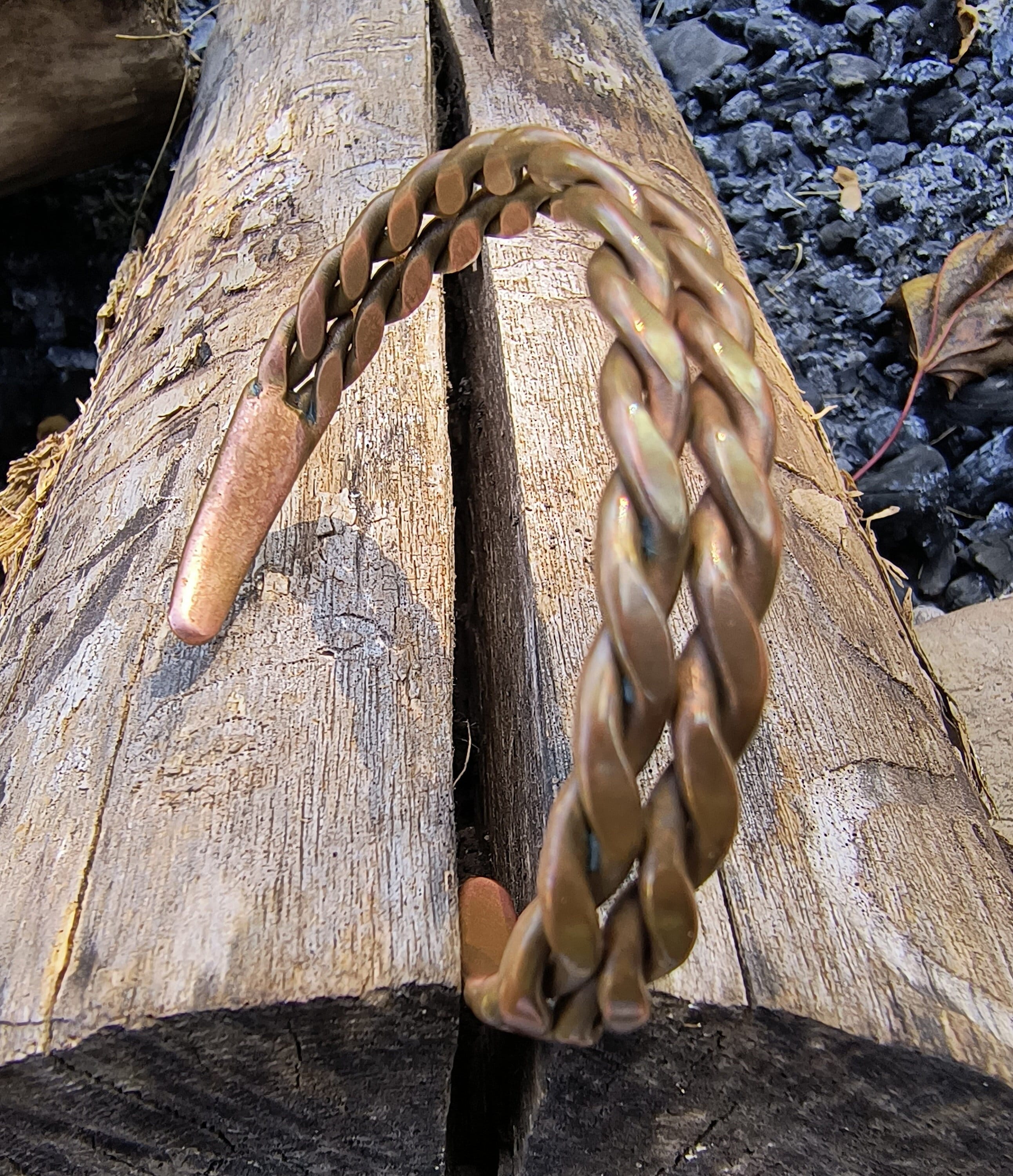 Braided Copper Bracelet, Metal Arm Band, Twisted Copper Jewelry, Gifts ...