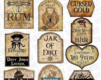 Mermaid Potion Bottle Labels - Etsy