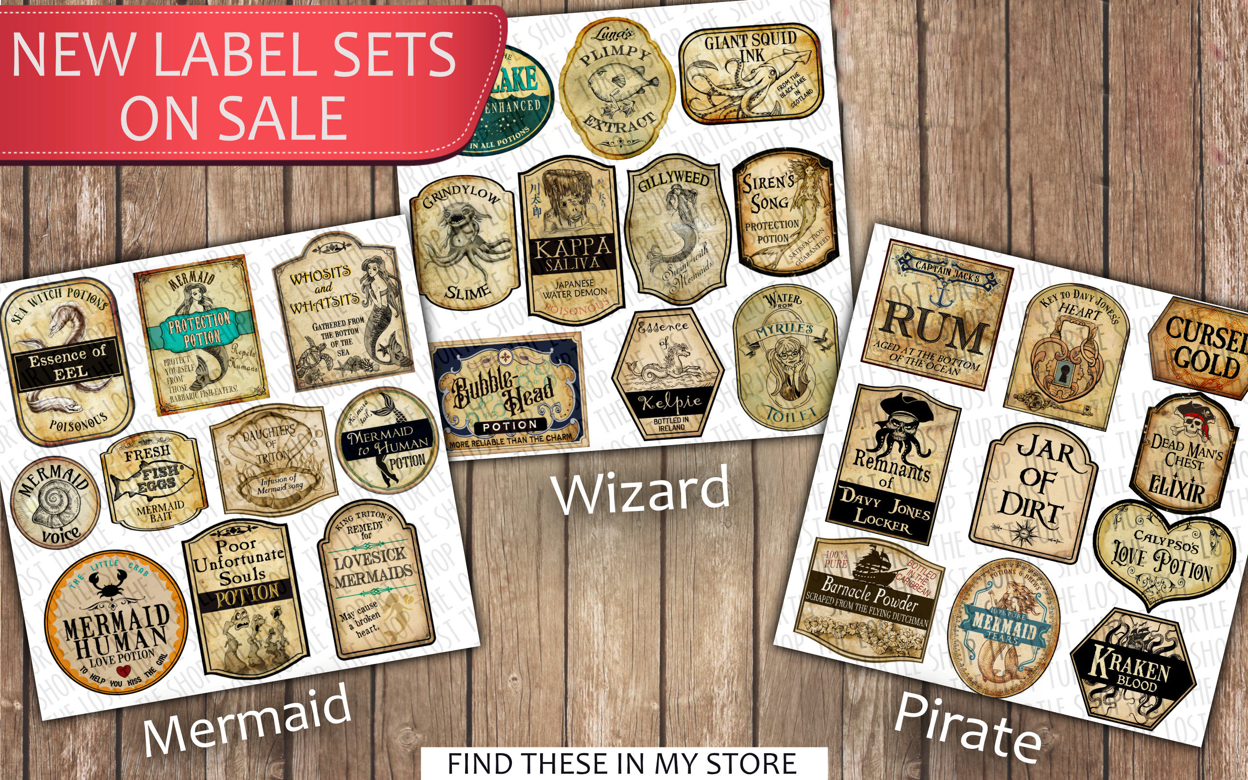 Ultimate Wizard Label Bundle 63 Different Labels Wizard - Etsy