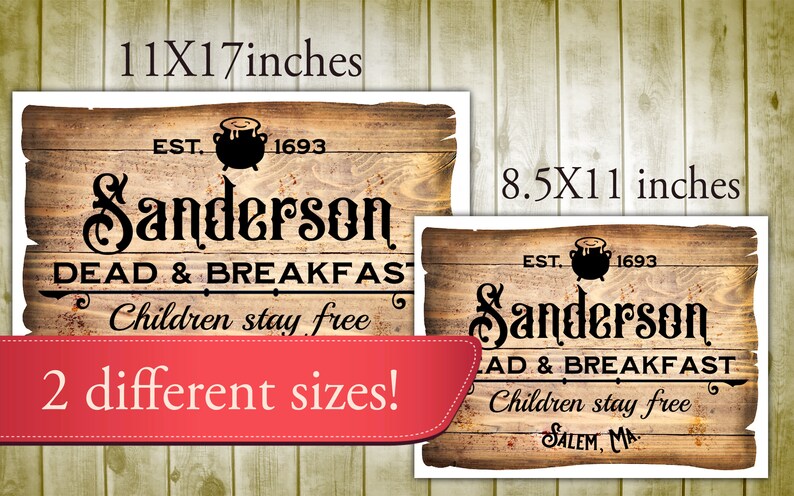 Printable Hocus Pocus Sign Sanderson Sisters Dead and - Etsy