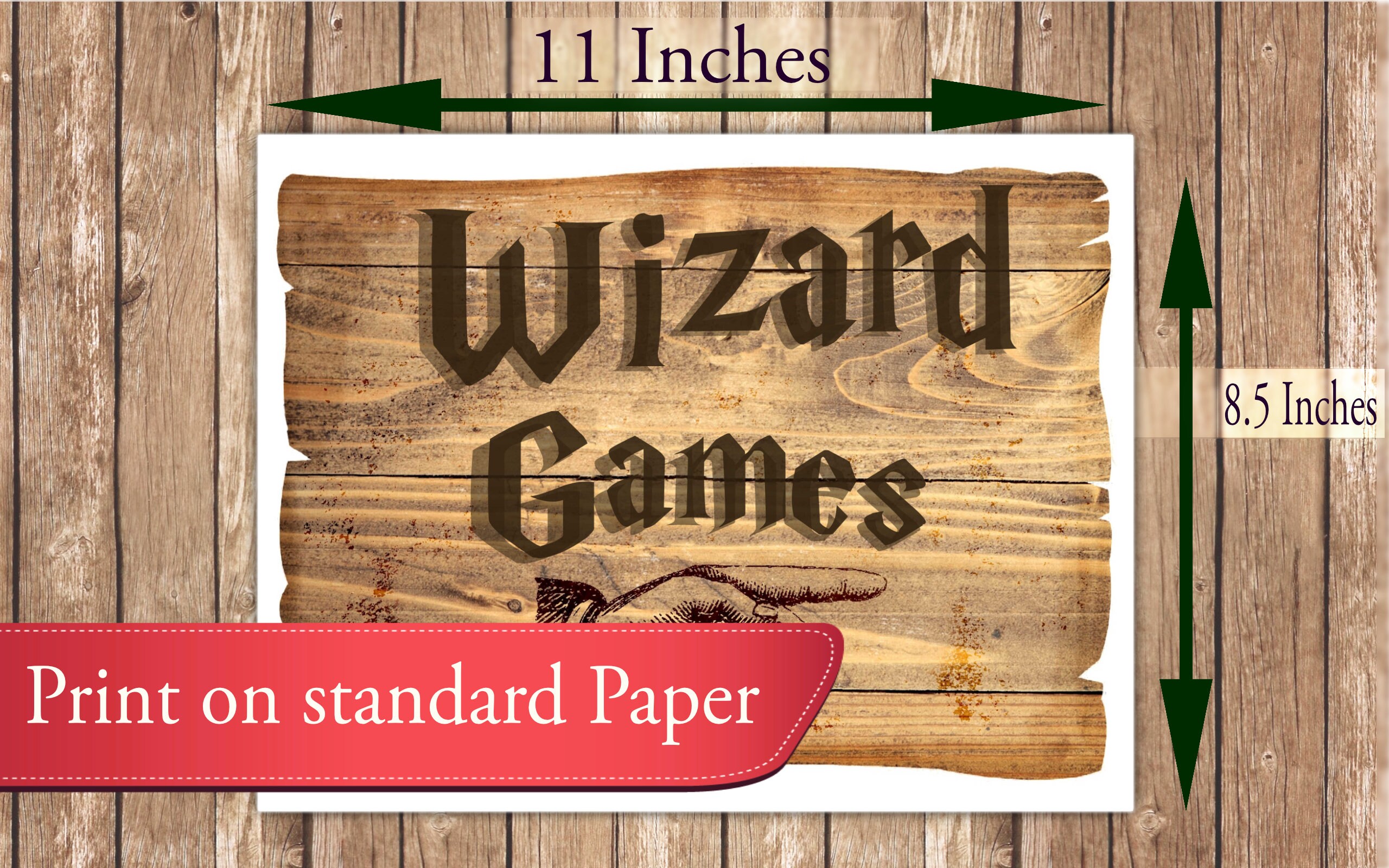 Printable Wizard Party Signs Wizard Party Posters Instant - Etsy