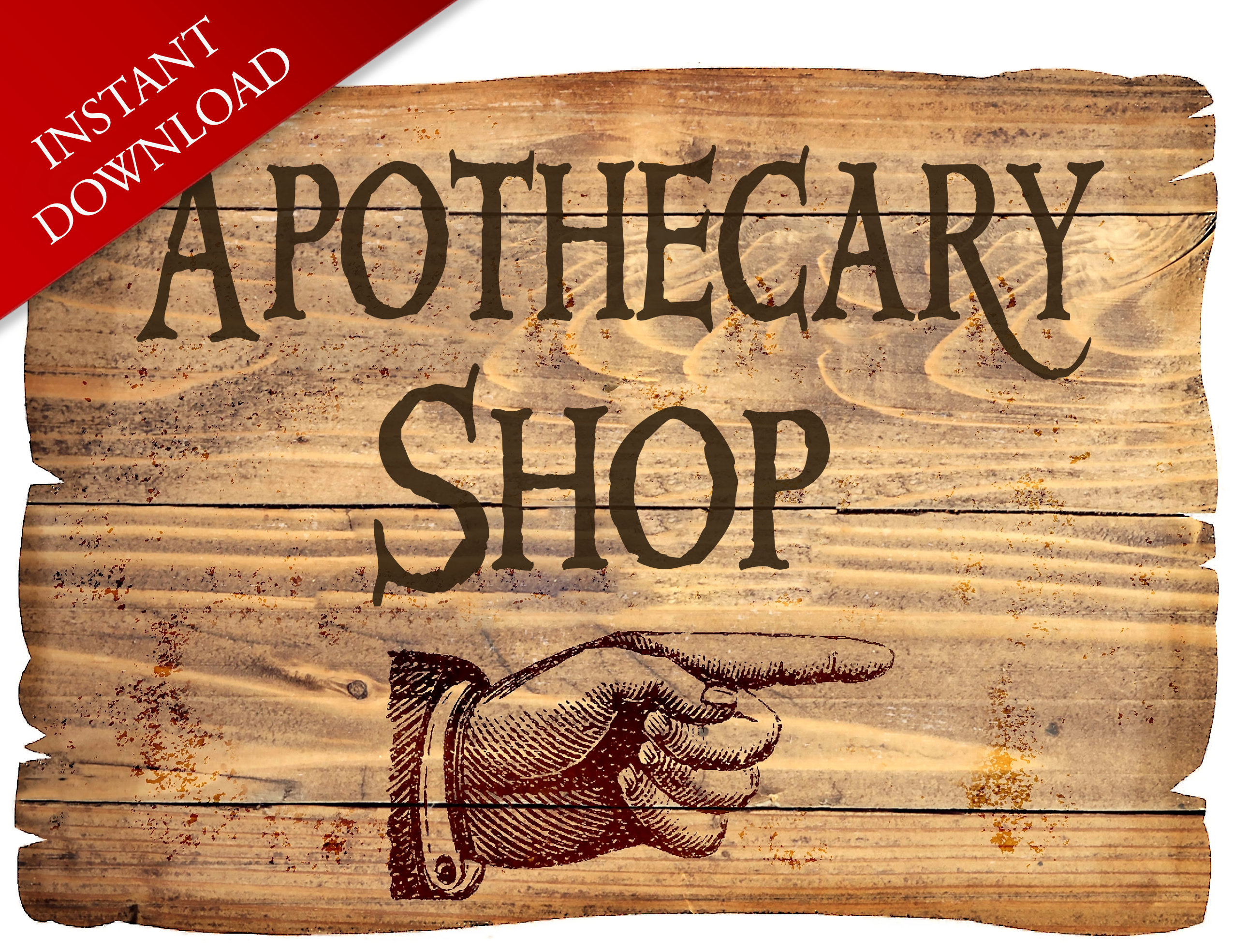 Apothecary Shop Sign Printable Poster for Potion Shop Witch | Etsy