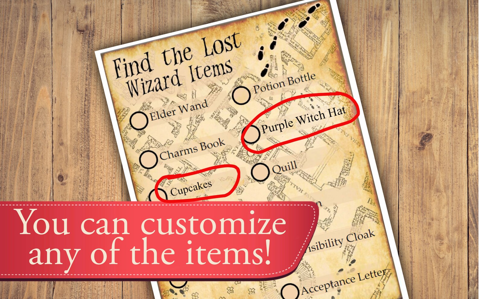 Wizard Scavenger Hunt: Editable Party Game (digital Download) - Etsy