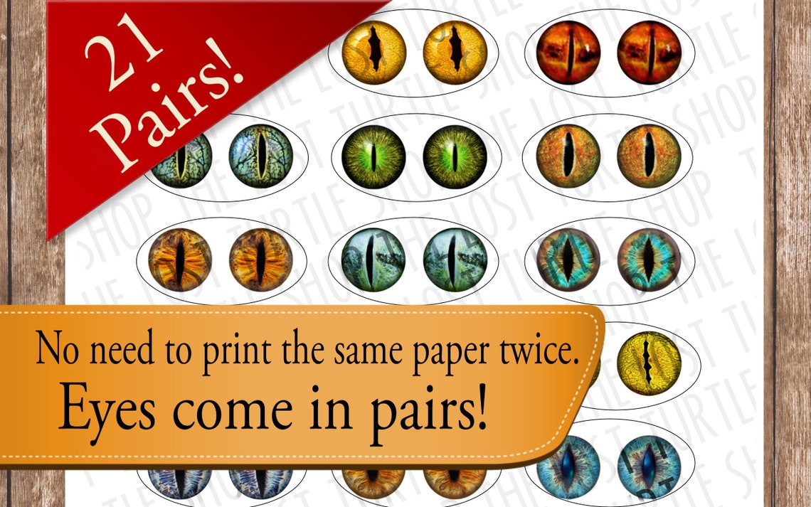 Printable Eyes Realistic Irises Slit Pupils Animal Monster | Etsy