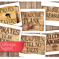 2 Custom Pirate Ship Birthday Banner, Modern Pirates Birthday Party ...