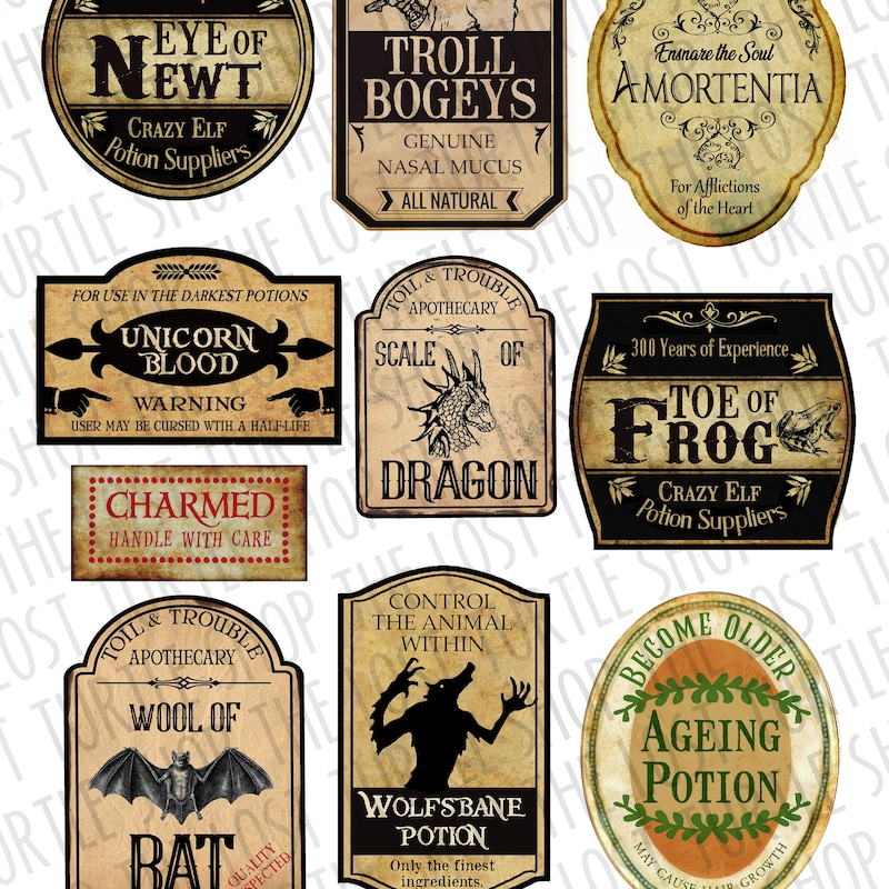 Potion Bottle Labels - Etsy