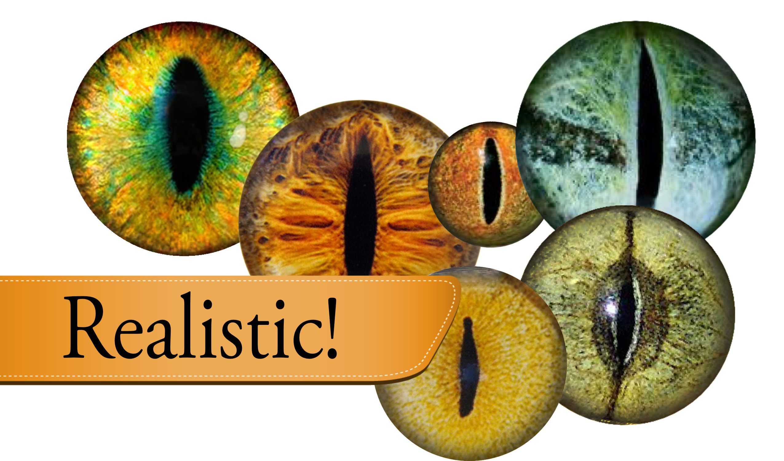 Printable Eyes Realistic Irises Slit Pupils Animal Monster | Etsy