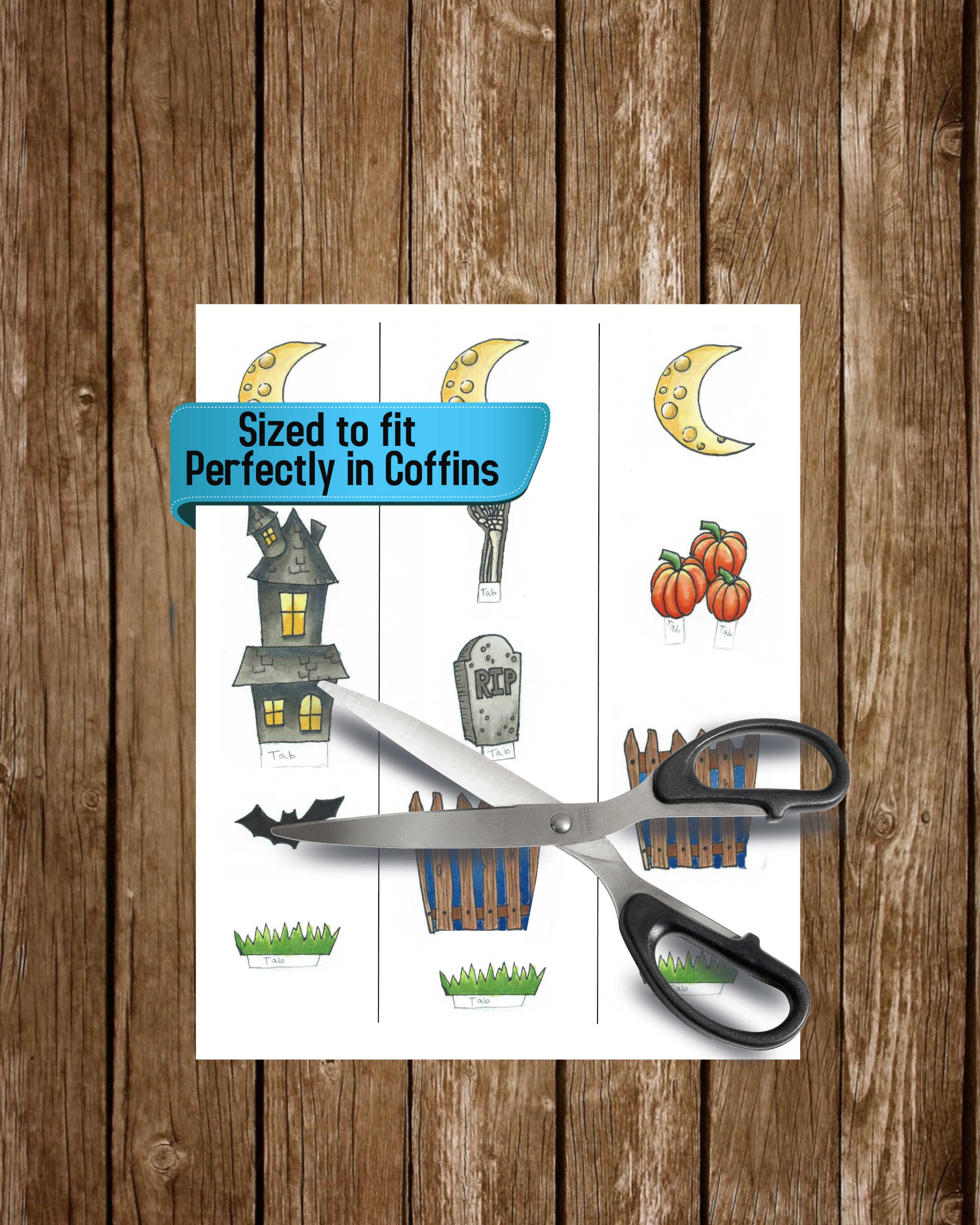 Cute Halloween Craft Miniature Village Graveyard Coffin | Etsy