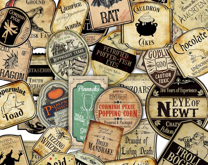 Ultimate Wizard Label Bundle 63 Different Labels Wizard - Etsy