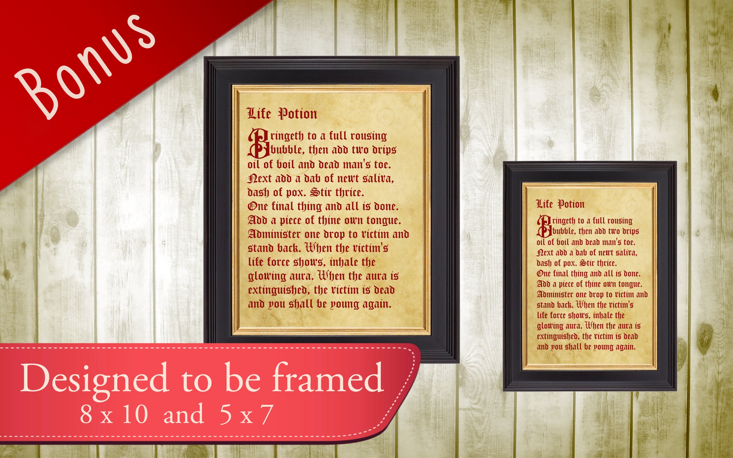 Realistic Hocus Pocus Life Potion Ingredient Lables Printable - Etsy