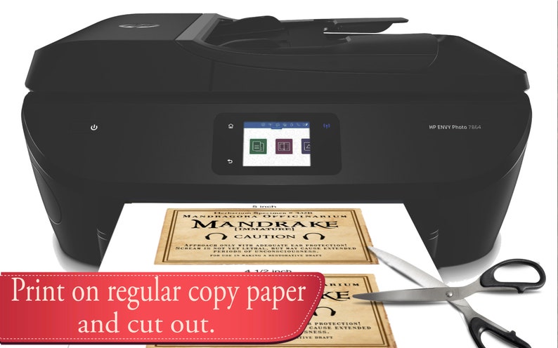 Realistic Mandrake Label, Printable Sticker Prop Potter Herbology - Etsy