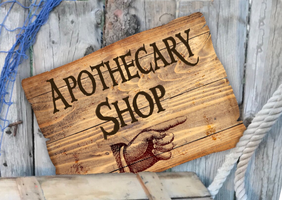 Apothecary Shop Sign Printable Poster for Potion Shop Witch - Etsy