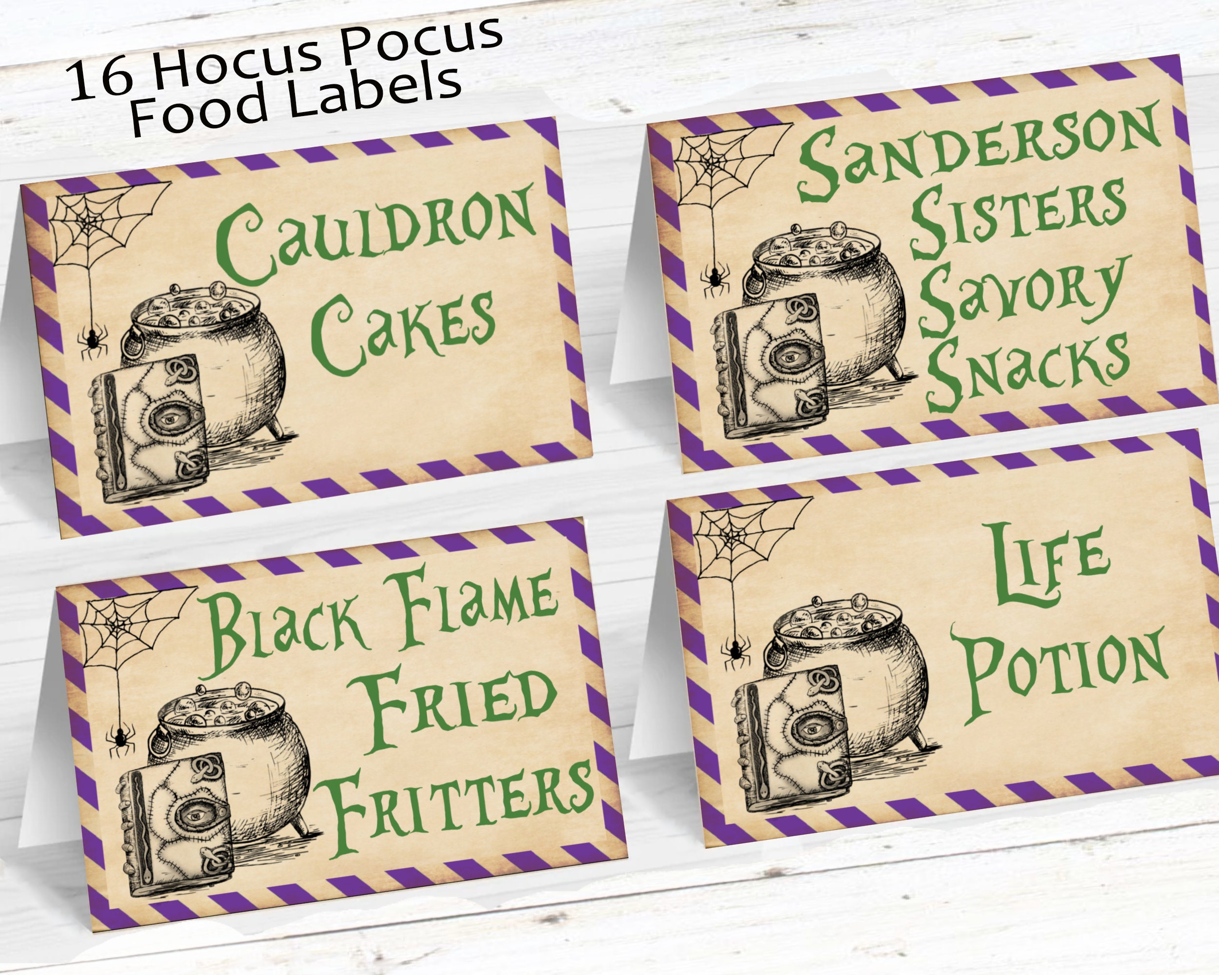 Hocus Pocus Party Food Labels: Sanderson Sisters Theme (printable ...