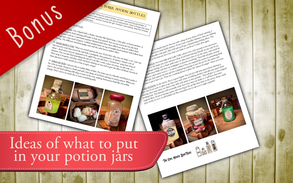 Realistic Hocus Pocus Life Potion Ingredient Lables Printable Etsy