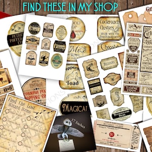 Wizard Party Signs: School Decor, Potions, Castle (digital Download) - Etsy