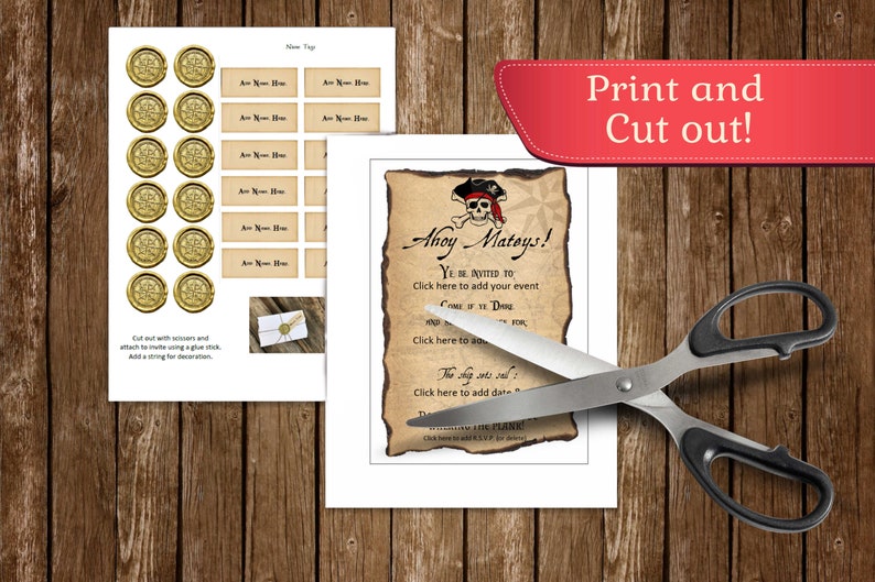 Pirate Invitation for Pirate Party Pirate Birthday Party - Etsy UK