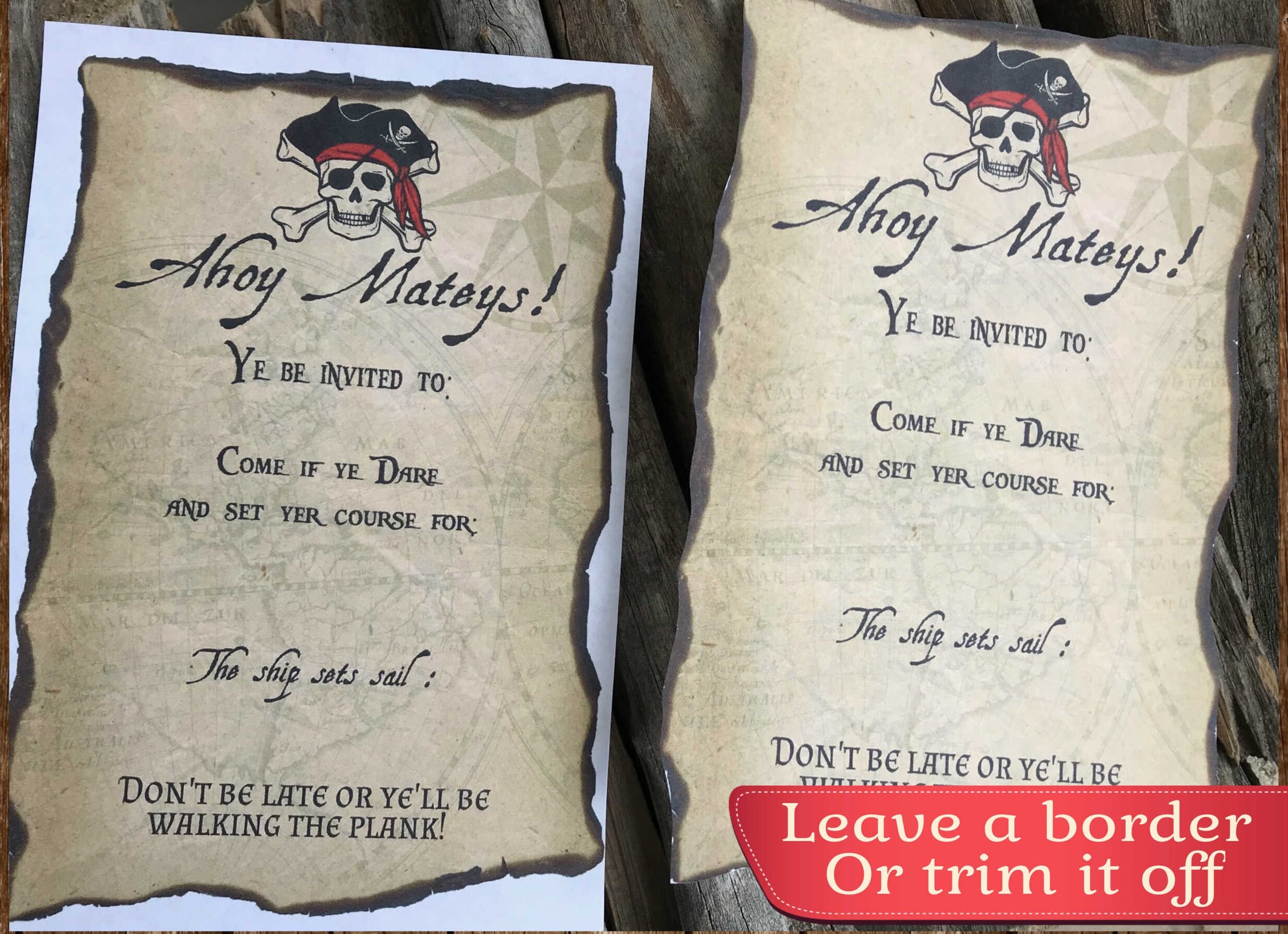 Pirate Invitation for Pirate Party Pirate Birthday Party | Etsy UK