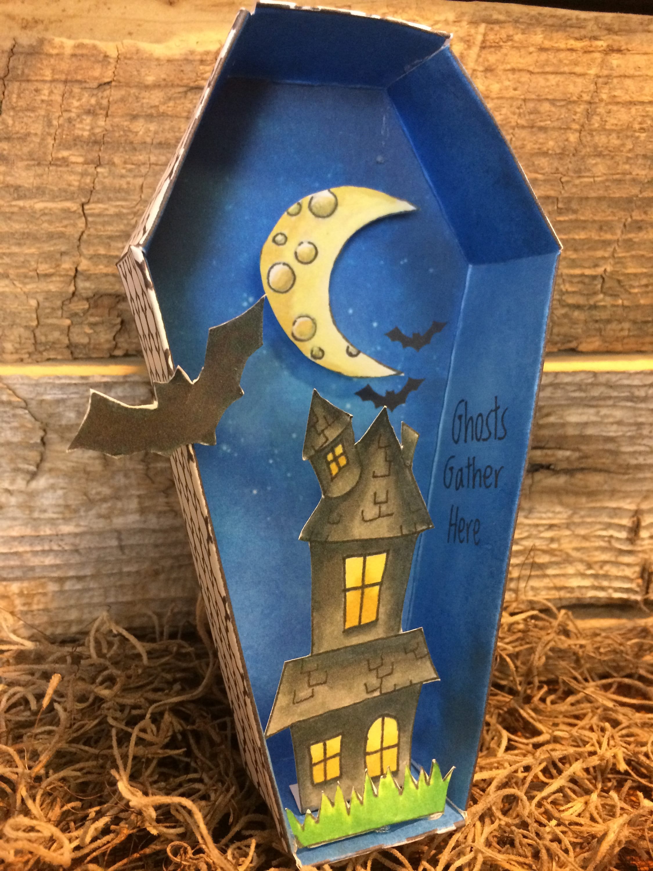 Cute Halloween Craft Miniature Village Graveyard Coffin | Etsy