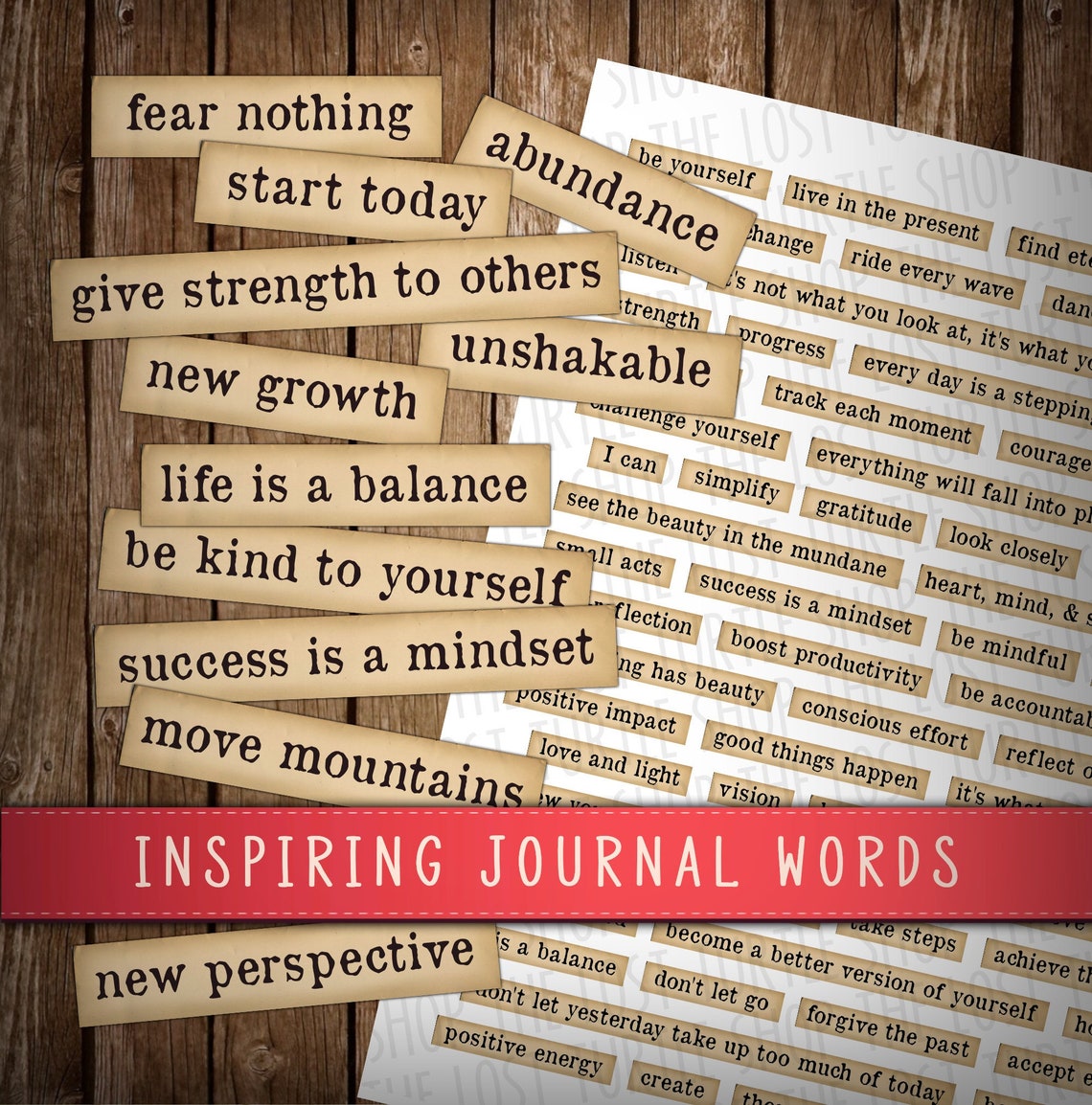 Inspirational Quotes, Junk Journal Supplies, Phrases, Digital Words ...