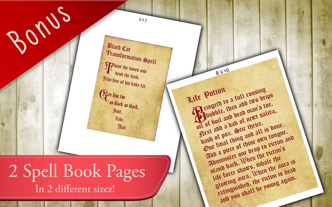 Realistic Hocus Pocus Life Potion Ingredient Lables Printable - Etsy