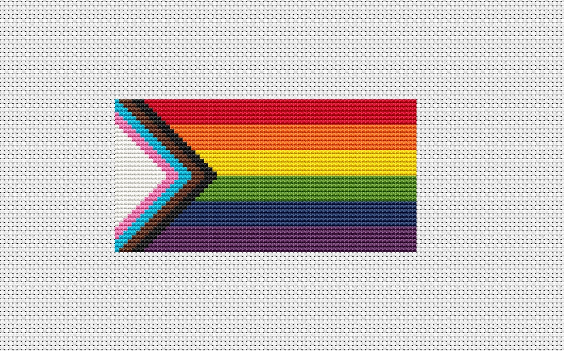 Intersectional LGBT Flag Cross Stitch Pattern Trans | Etsy