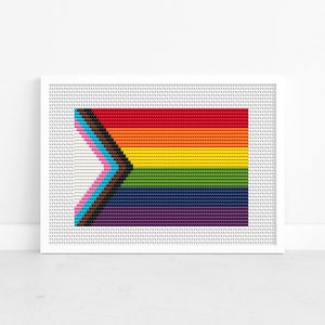 Intersectional LGBT Flag, Cross Stitch Pattern, Trans Inclusive, Gay ...