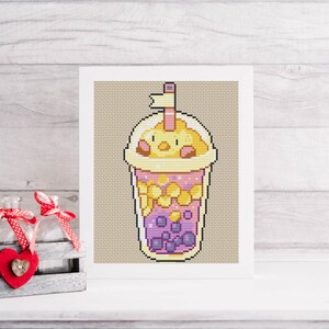 Duck Boba Cross Stitch Pattern PDF Digital Download - Etsy
