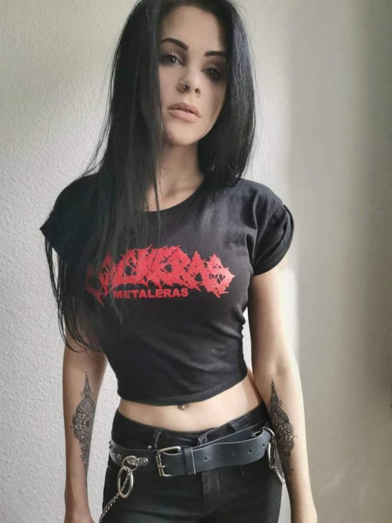 Rockeras Metaleras Crop Top Etsy