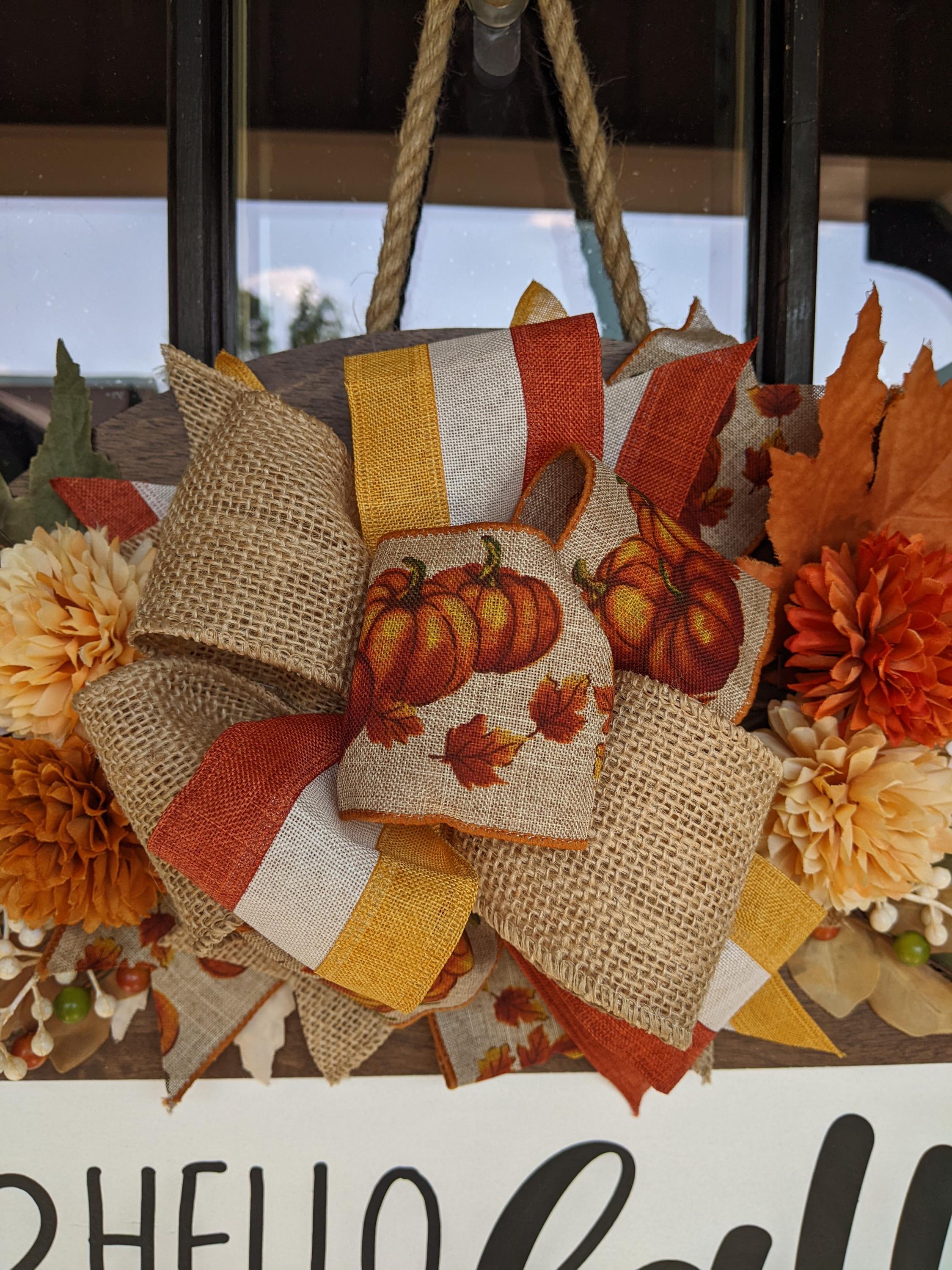 Hello Fall Door Hanger, Autumn Door Sign, Fall Front Door Hanger, Front ...