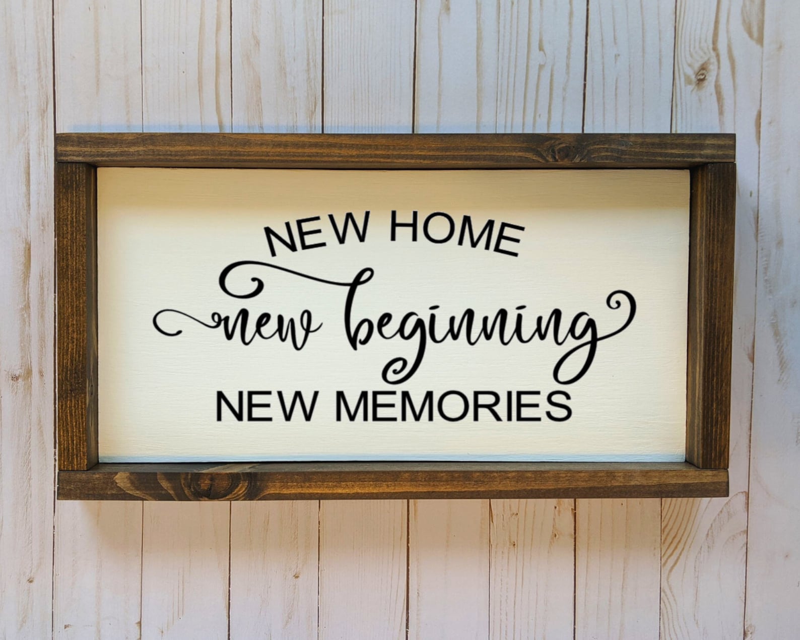 New Home New Beginning New Memories Wood Sign Sign for Above | Etsy