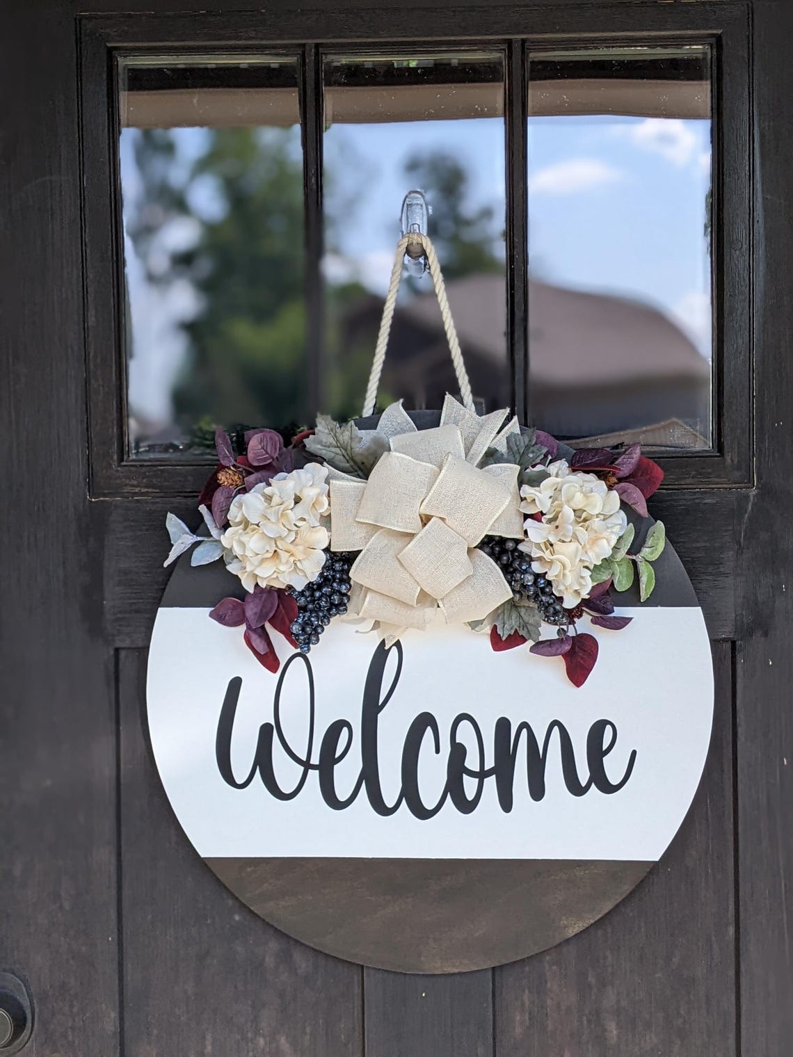 Welcome Fall Door Hanger, Autumn Door Sign, Fall Front Door Hanger ...