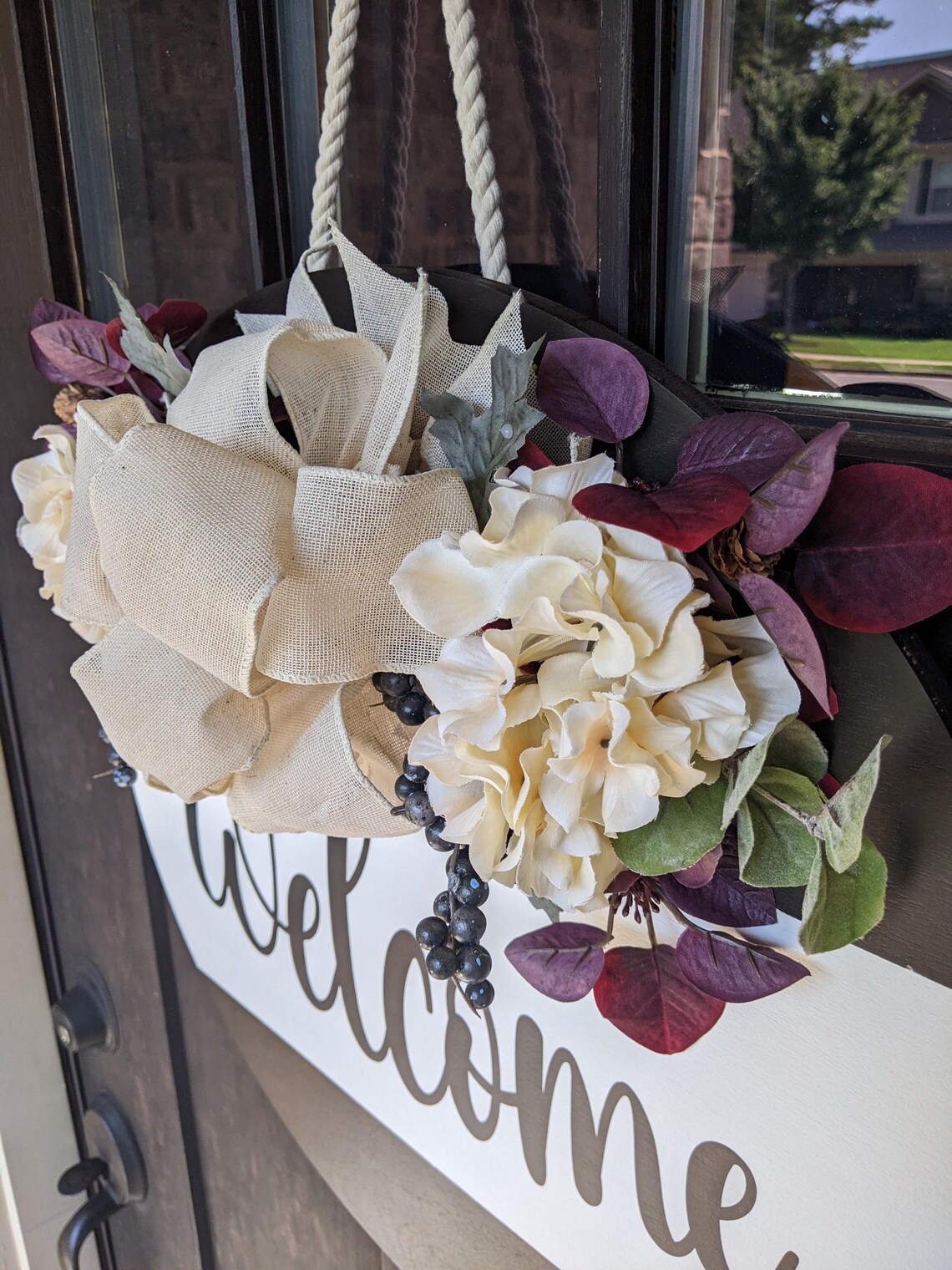 Welcome Fall Door Hanger, Autumn Door Sign, Fall Front Door Hanger ...