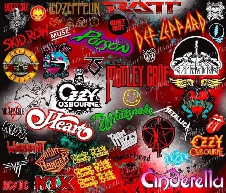 Ready to Press Rock Band Graffiti Wall Art 2 Tumbler Print ...