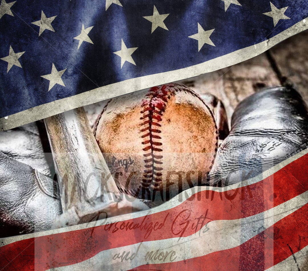 Baseball American Flag PRINT Transfer Ready to Press Sublimation ...
